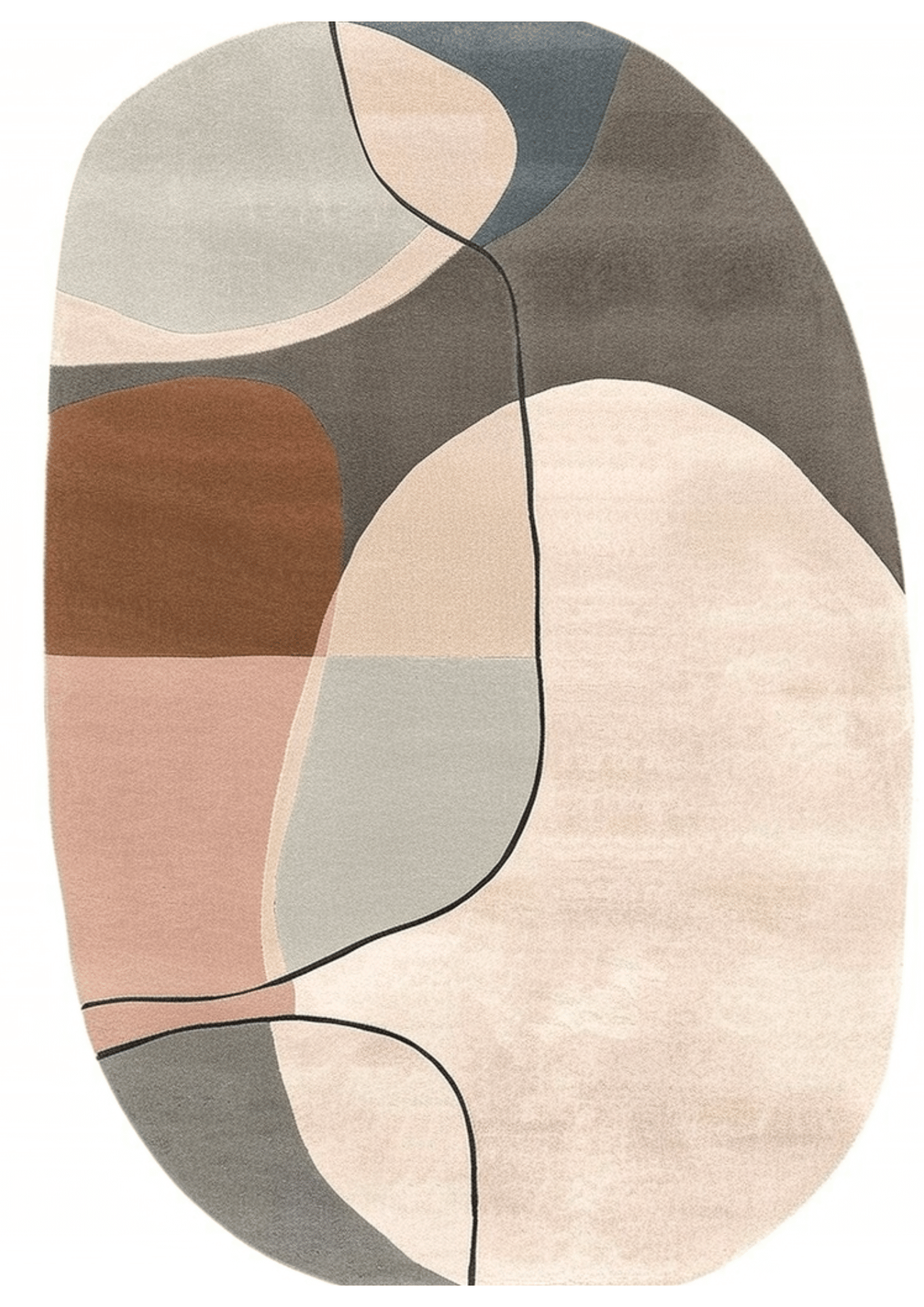 Pastel Pathways – 100% Wool Handmade Rug | HummingHaus